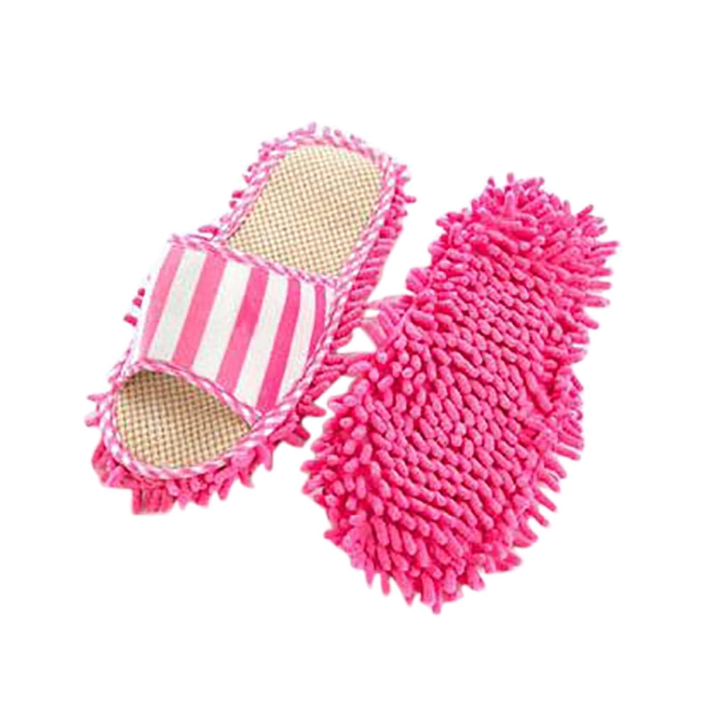 Microfiber Mop Slippers Floor Cleaning Chenille Mopping Shoes Coffee ...