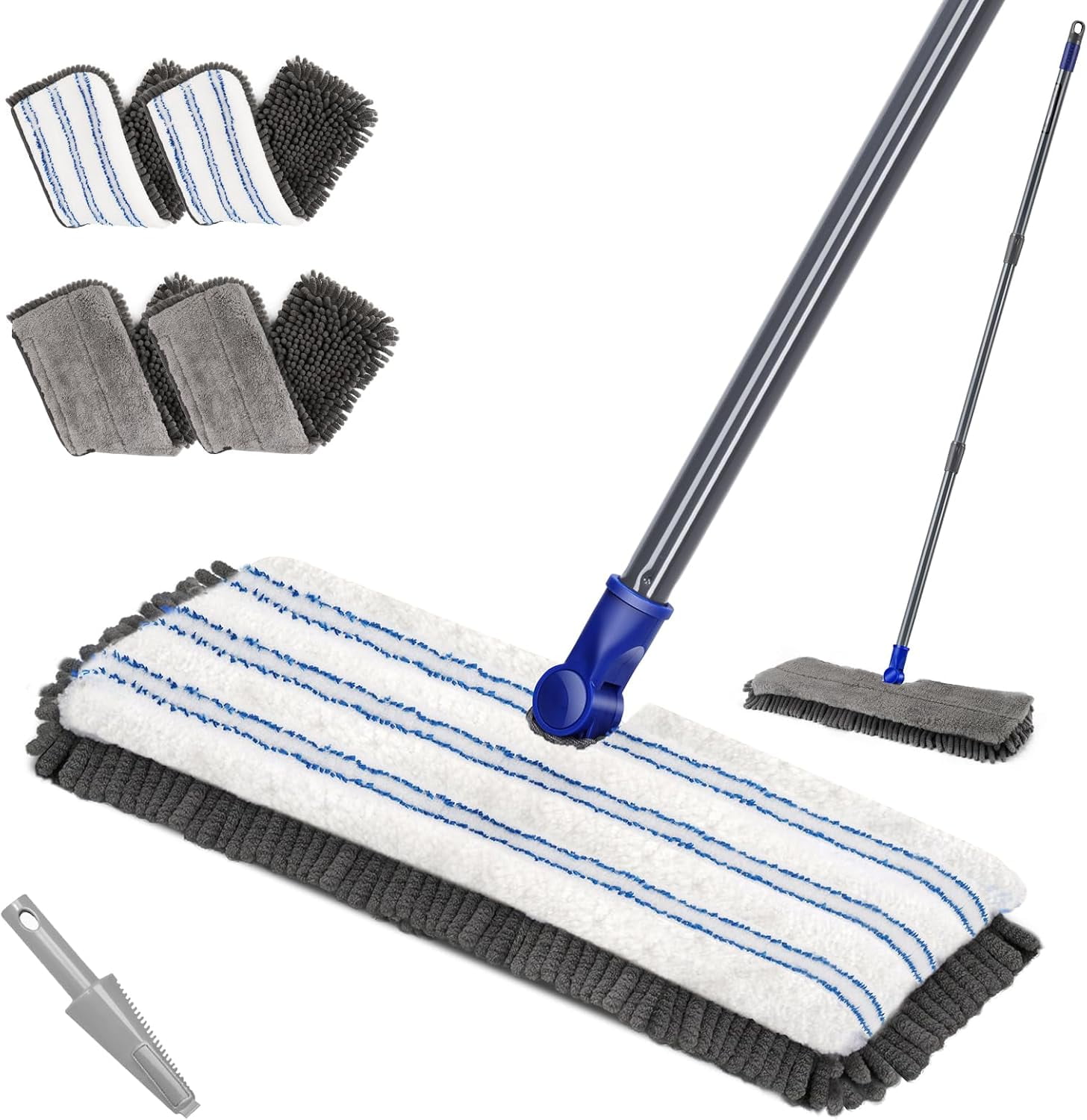 Microfiber Mop for Floor Cleaning,Flat Flip Mop with 4 Washable Mop ...