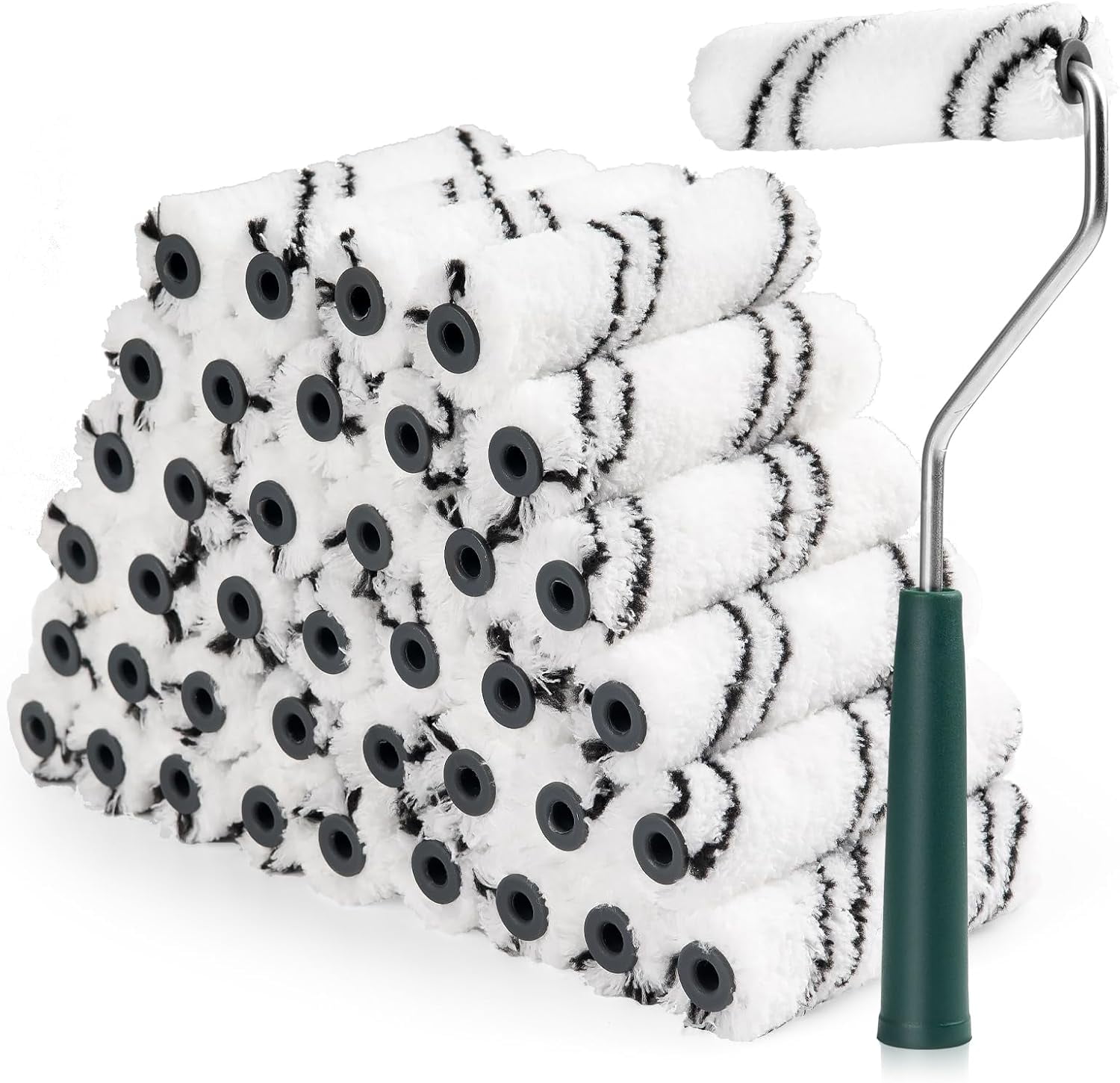 Microfiber Paint Roller 4 Inch, Small Paint Roller Covers (3/8-Inch Nap ...