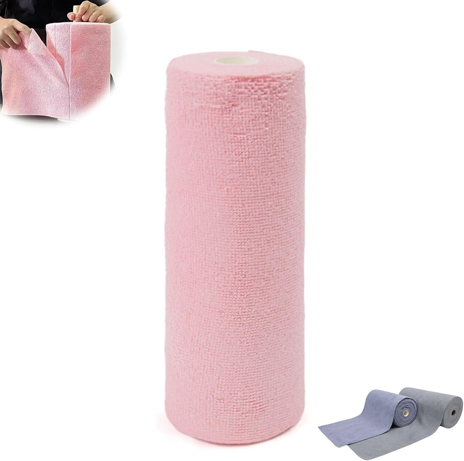 Microfiber Paper Towels Roll, Reusable Washable Tear Away Cleaning ...
