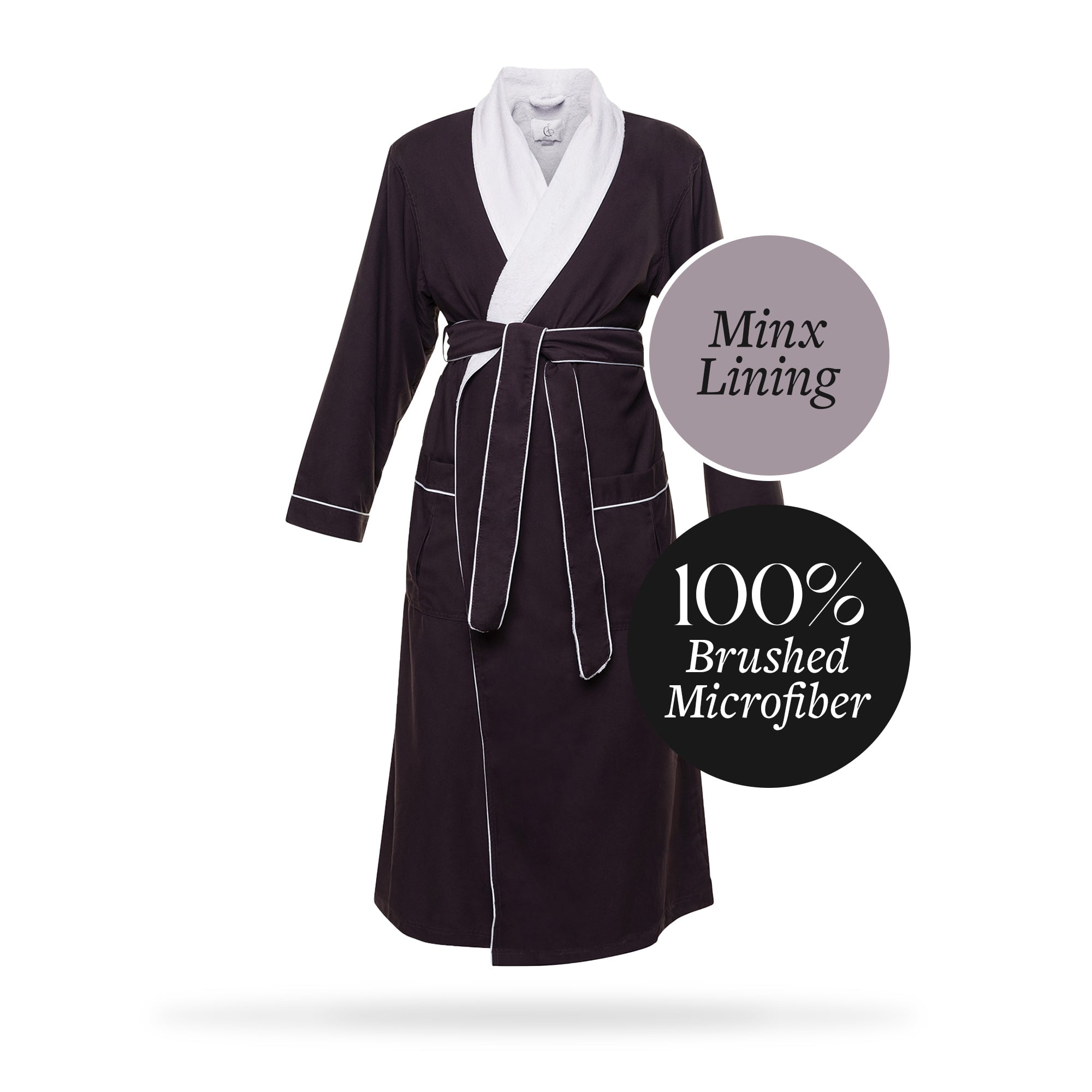 Microfiber Plush Robe with Minx Lining | Style: MPR3000 - Walmart.com