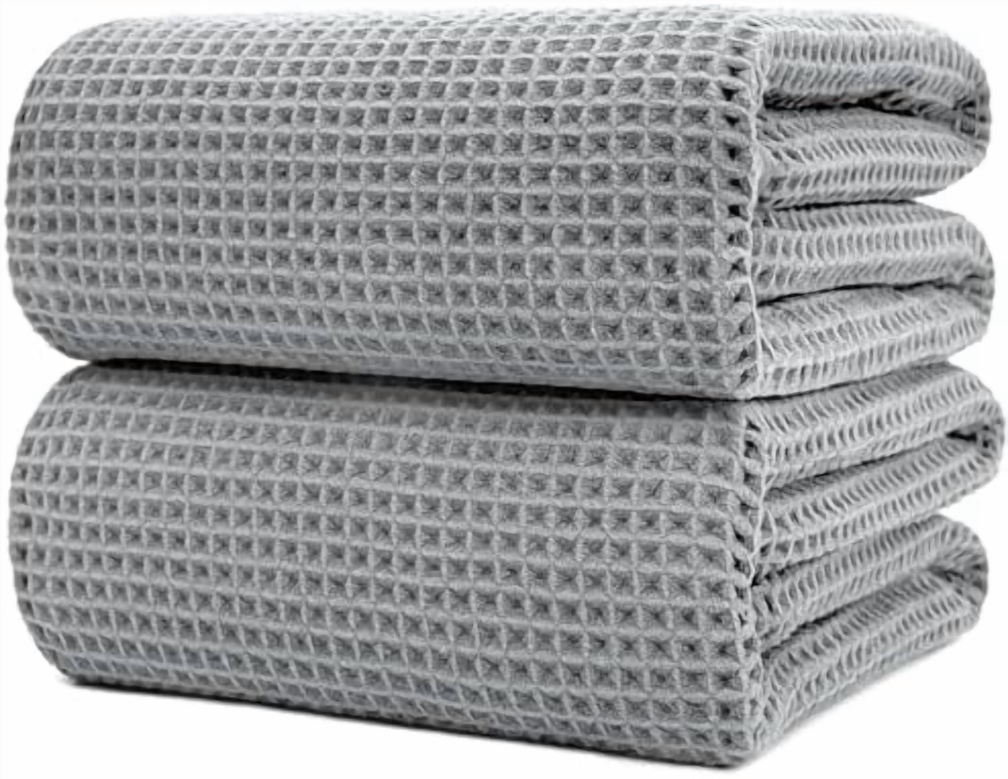 Microfiber Quick Dry Lint Free Bath Sheet, 70 x 35 in, Set of 2 (Waffle ...