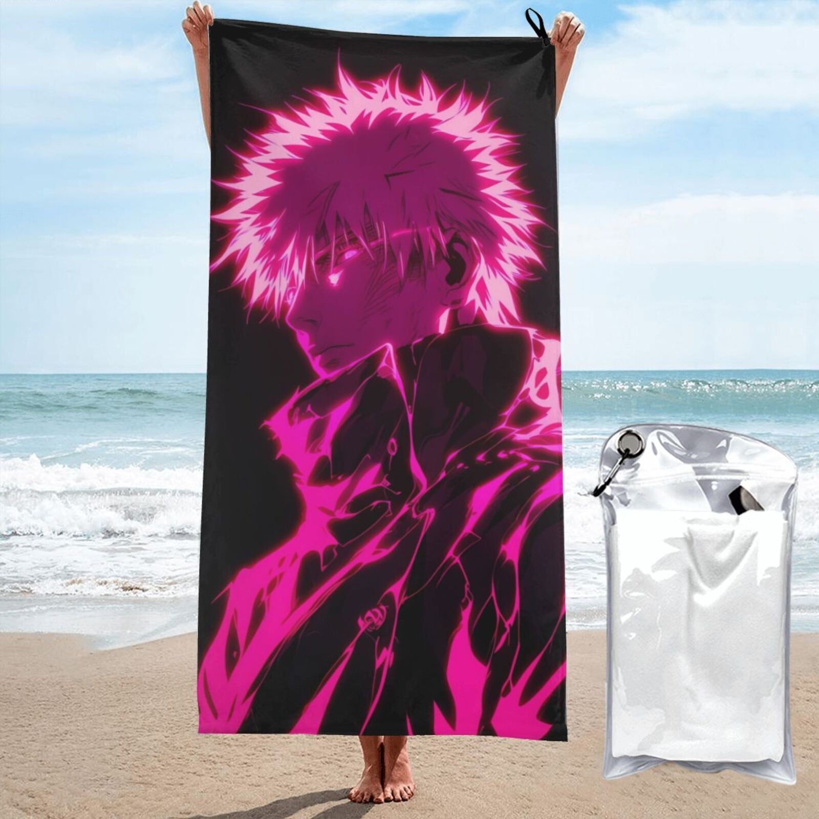 Microfiber Quick Drying Beach Towel Satoru Gojo Jujutsu Kaisen 3D Anime ...
