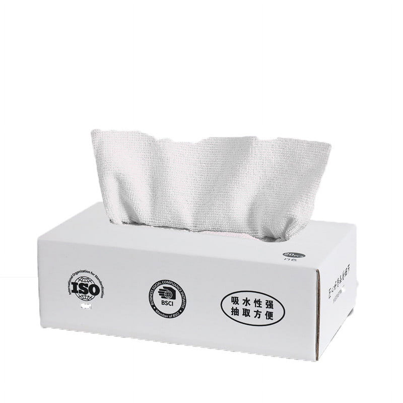 Microfiber Rags in A Box (20 Count Cleaning Cloths Reusable Lint Free ...