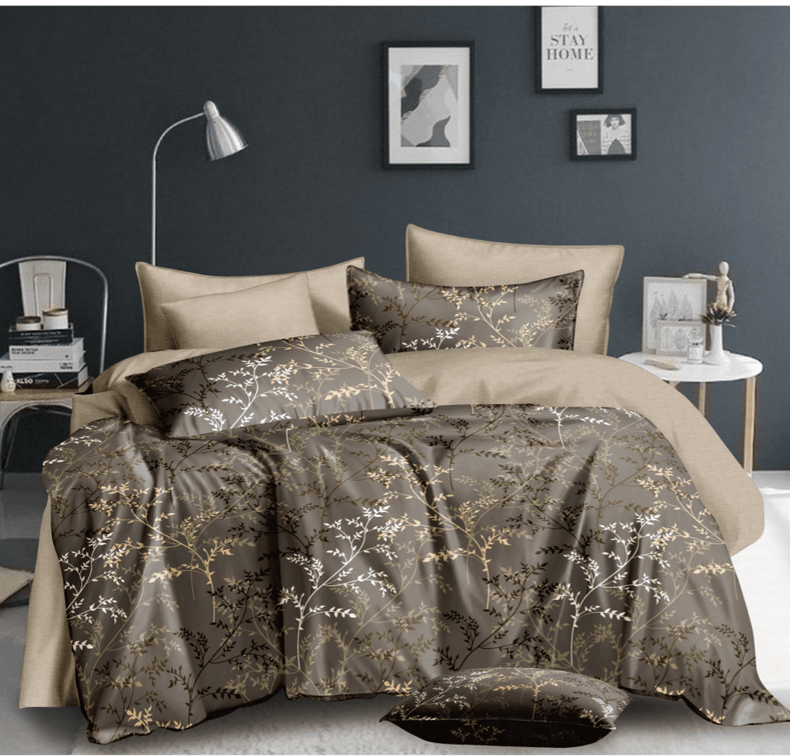 Microfiber Reversible 3 Piece Duvet Cover Set Bedding Set Ultra Soft ...