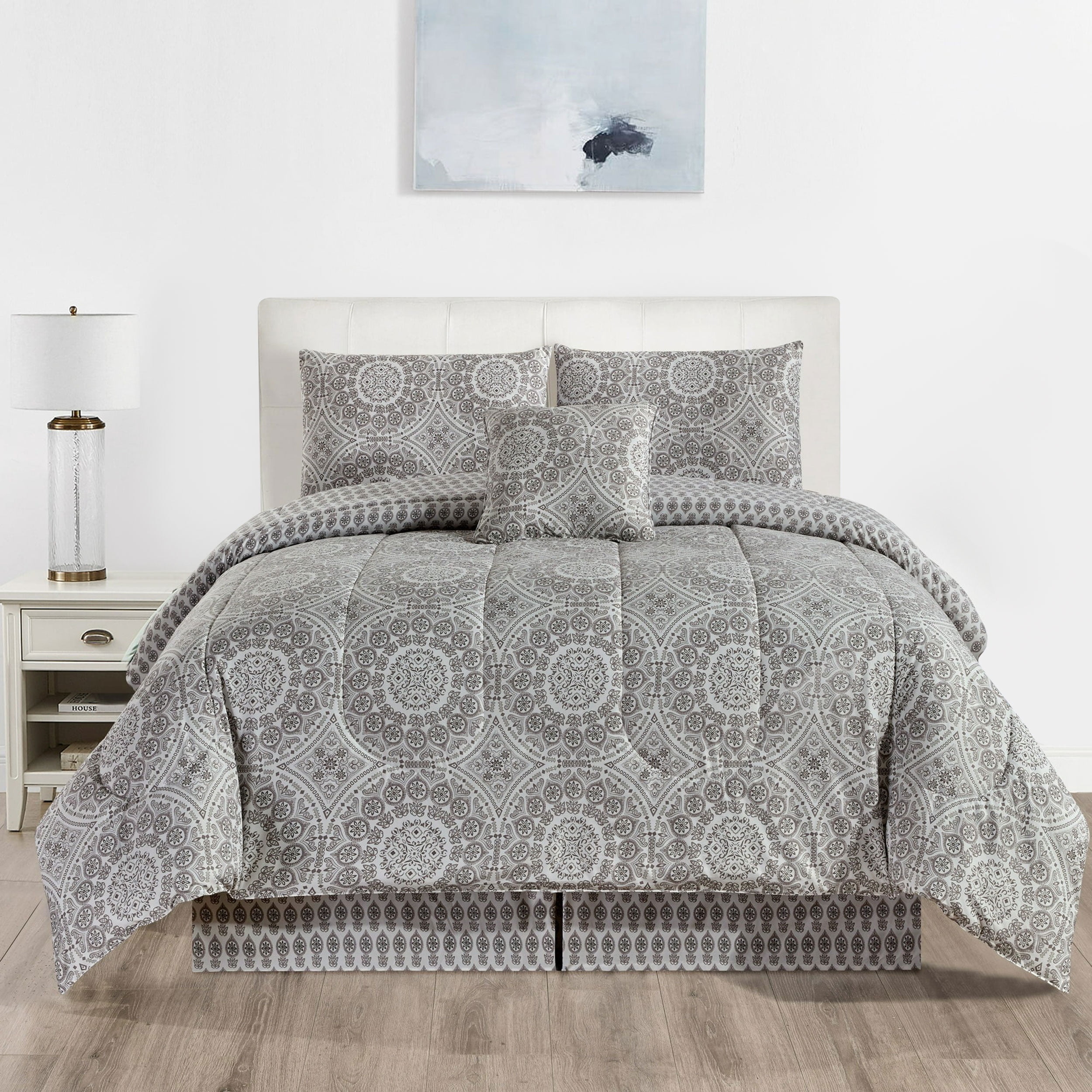 Premium Quality Microfiber King Size Comfortable Bedding Set with Shams ...