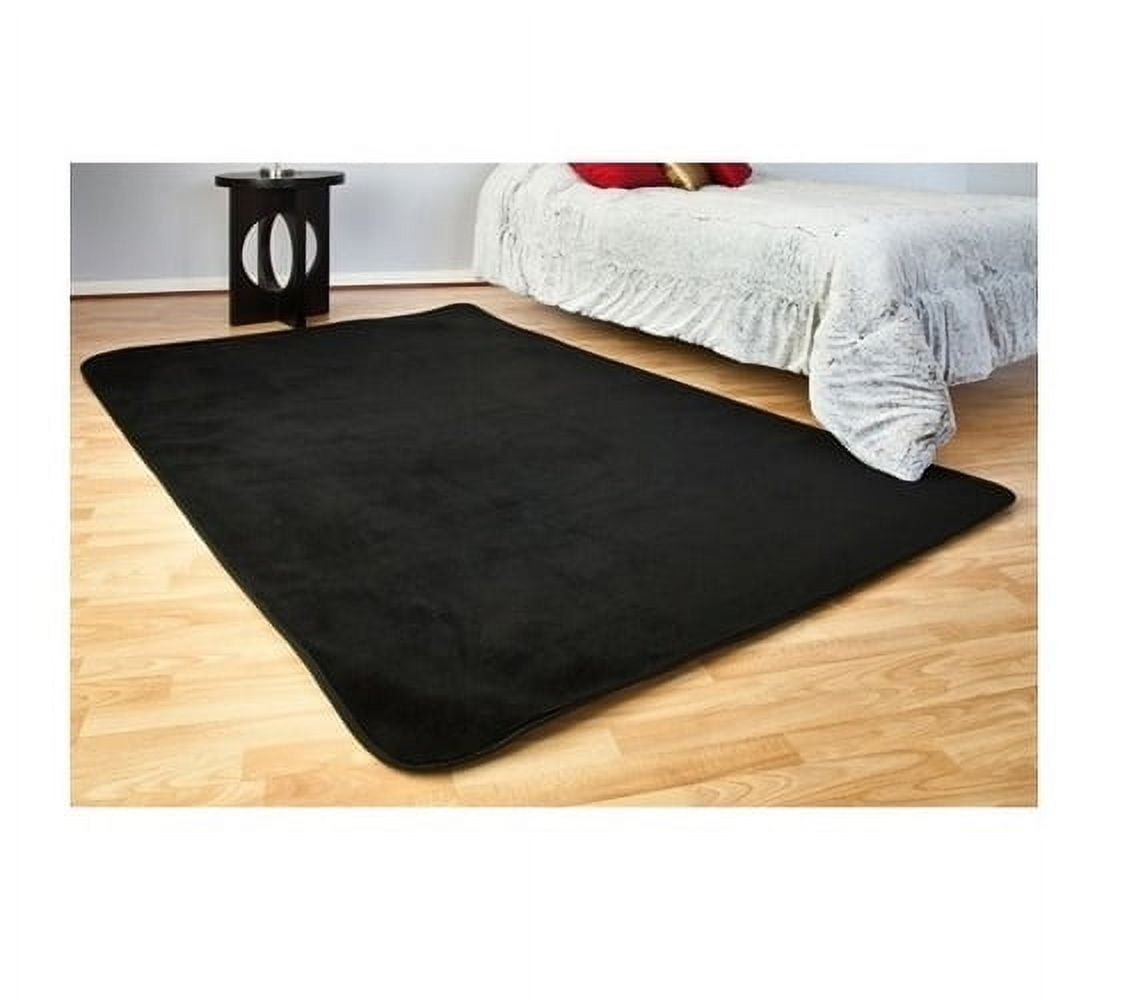 Microfiber Rug - Black - Walmart.com
