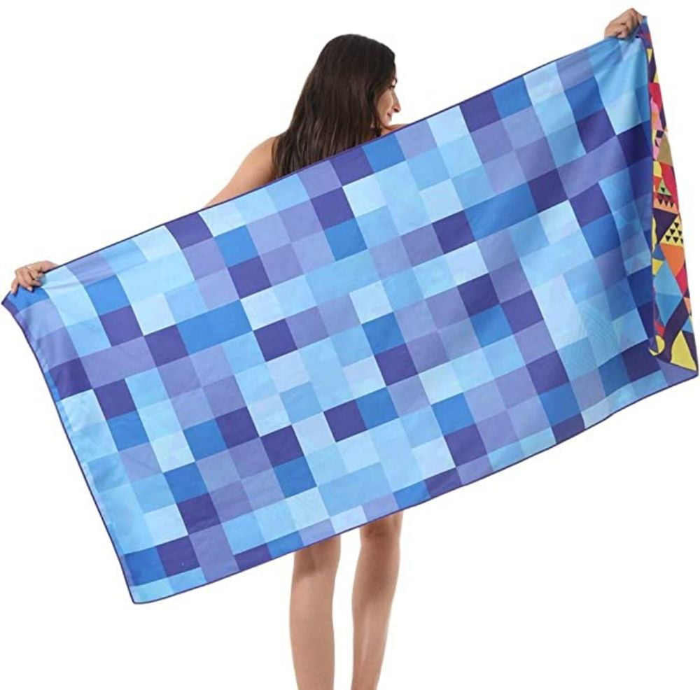Microfiber Sand Free Beach Towel - 63" x 32" Oversized Quick Dry Travel ...