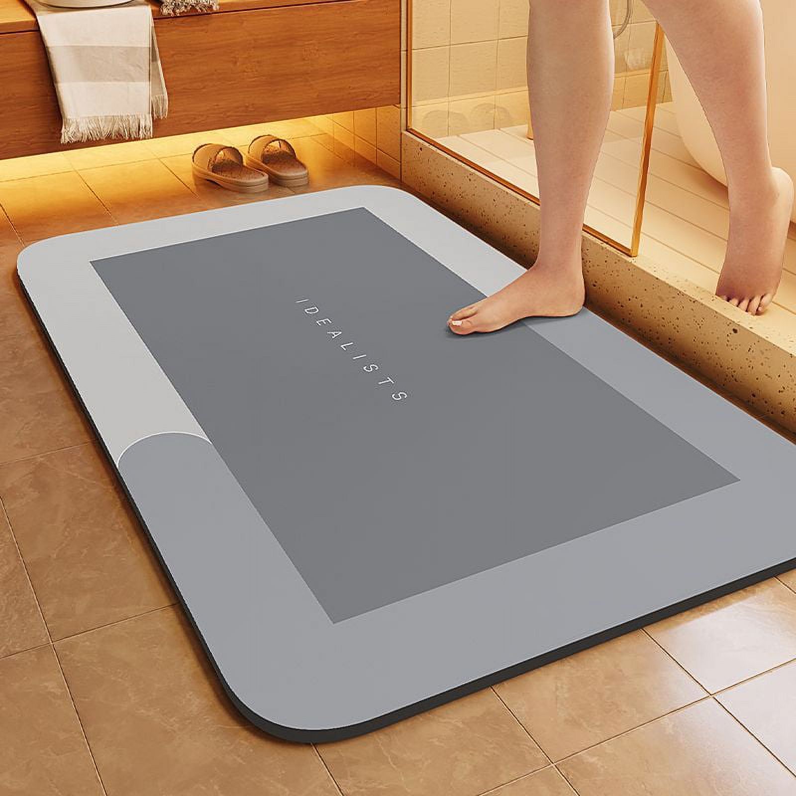 Microfiber Soft Bath Mat, Non-slip Bathroom Mat,Super Absorbent Floor ...