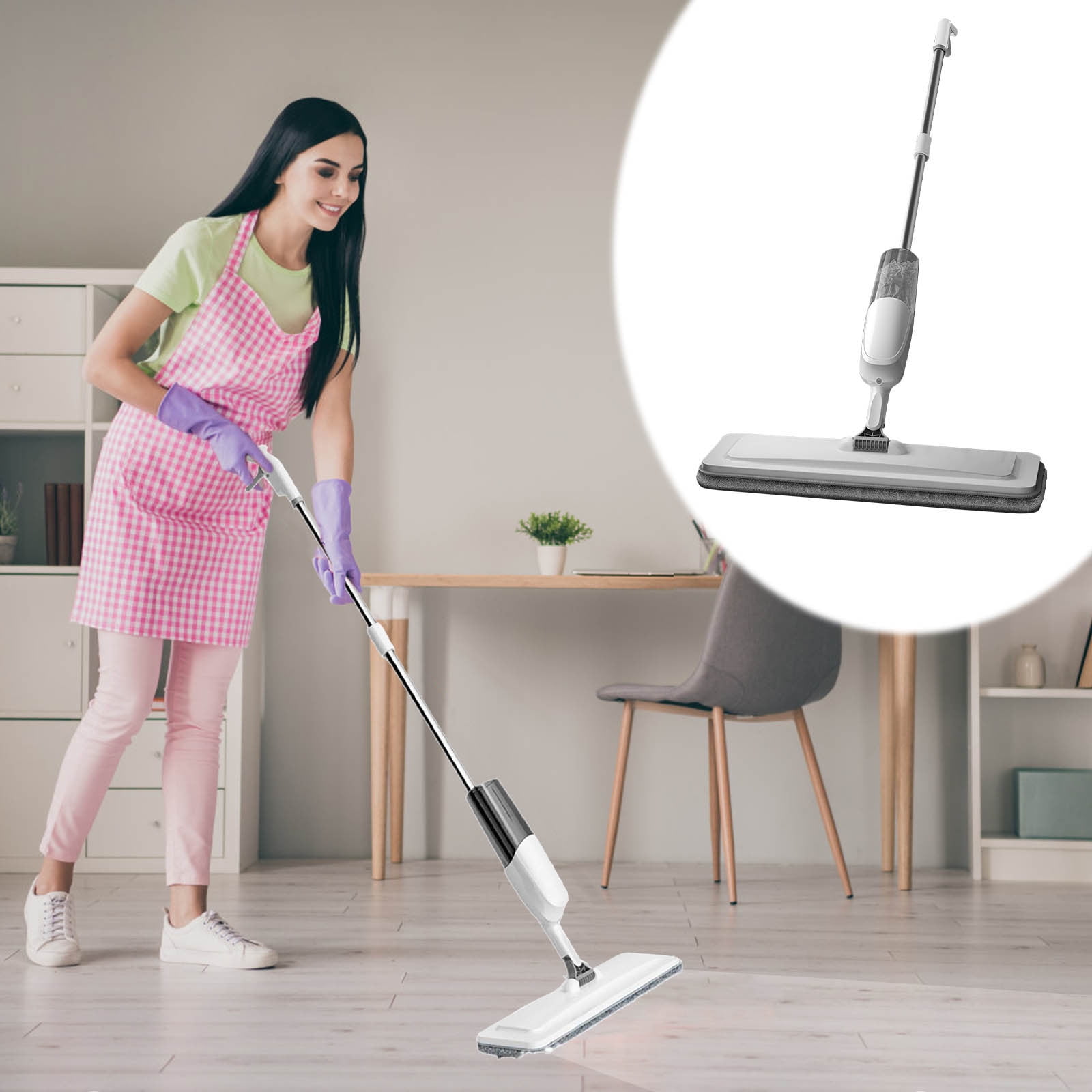 Microfiber Spray Mop Wet and Dry Mops for Floor Cleaning with 17.6 oz ...