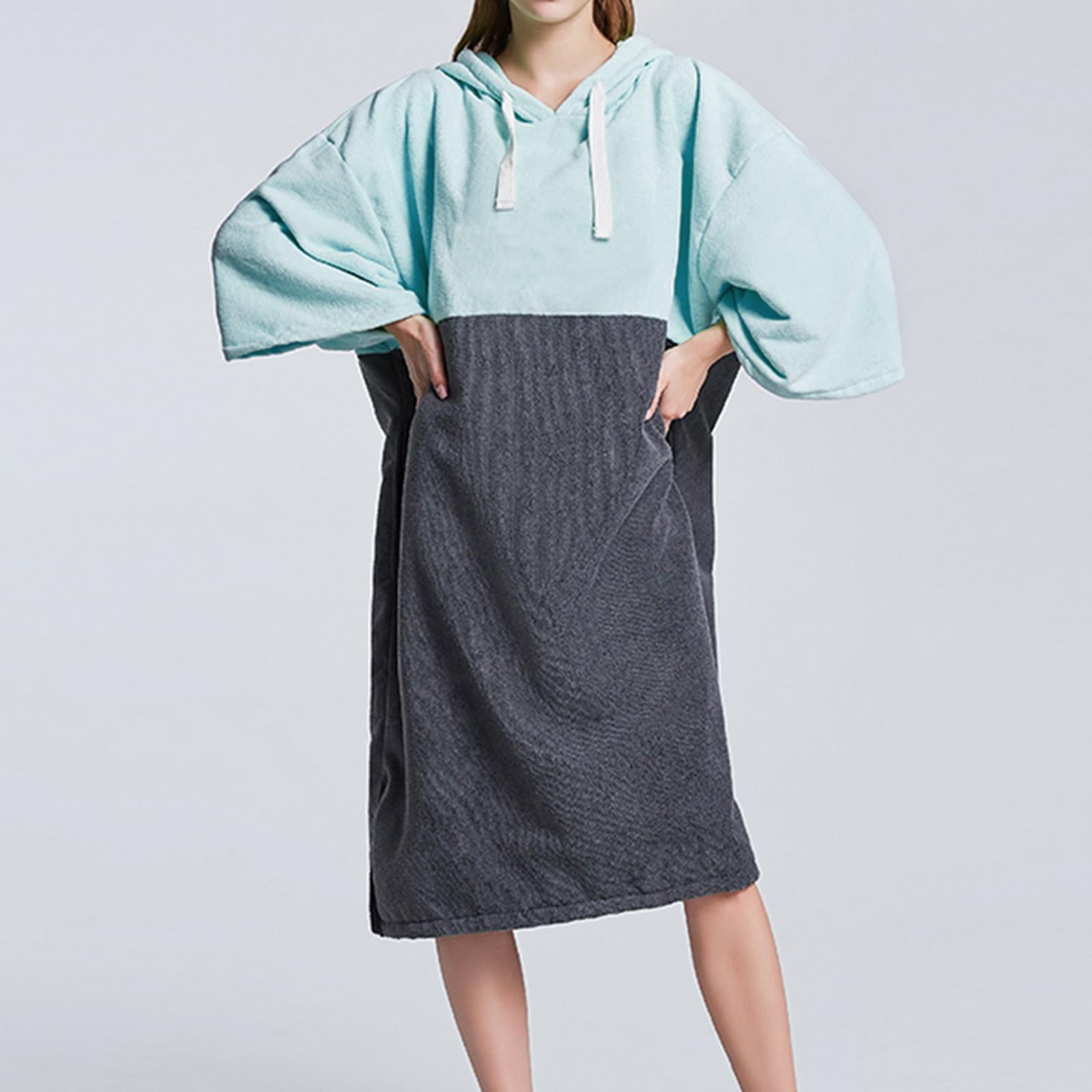 Microfiber Surf Changing Poncho Robe with , ed Bath Towel Wetsuit for ...