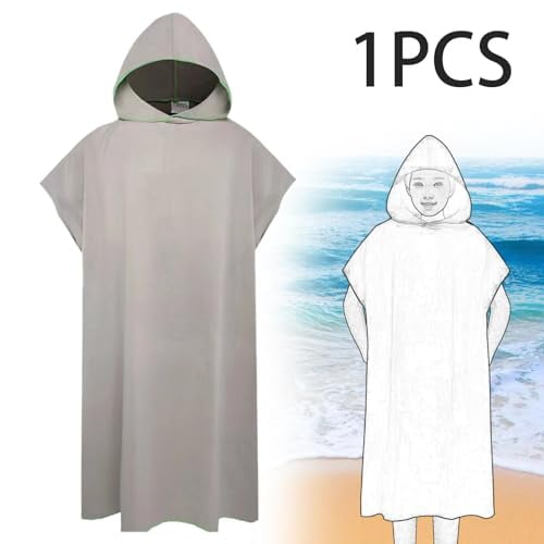 Microfiber Surf Poncho, Wetsuit Changing Bath Robe, Beach Towel with ...