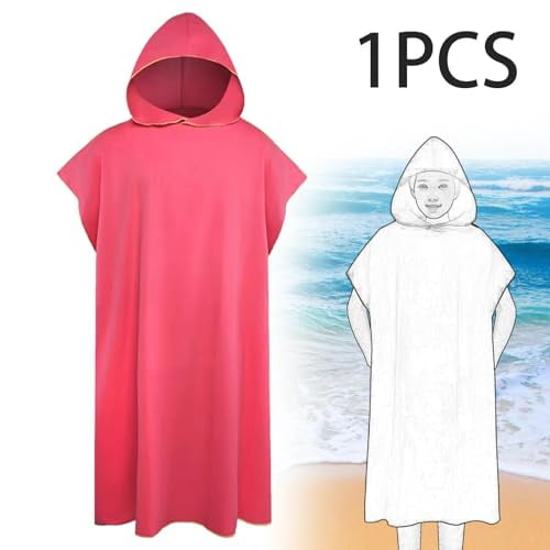 Microfiber Surf Poncho, Wetsuit Changing Bath Robe, Beach Towel with ...