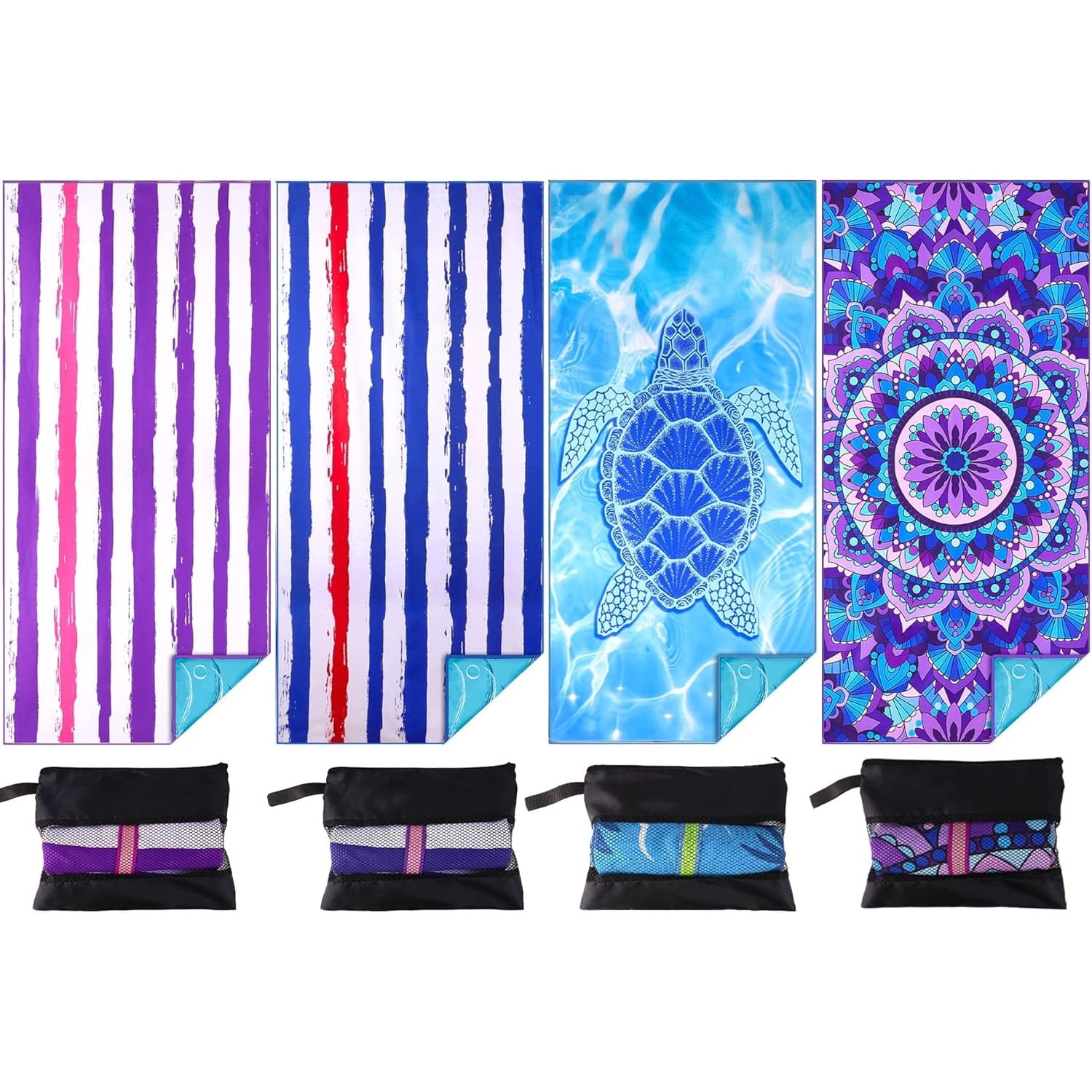 Microfiber Towel - Sand Free Absorbent Quick Dry for Pool, Swim ...