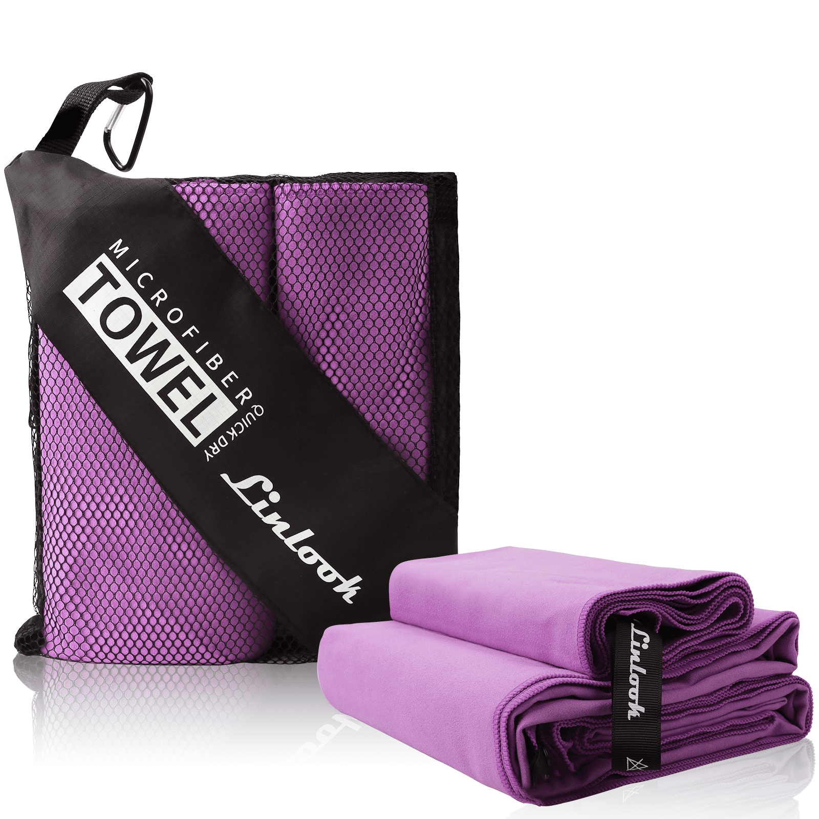 Microfiber Towel Set (63'' x 31.5'' Bath Towel + 31.5'' x 15.7'' Hand ...