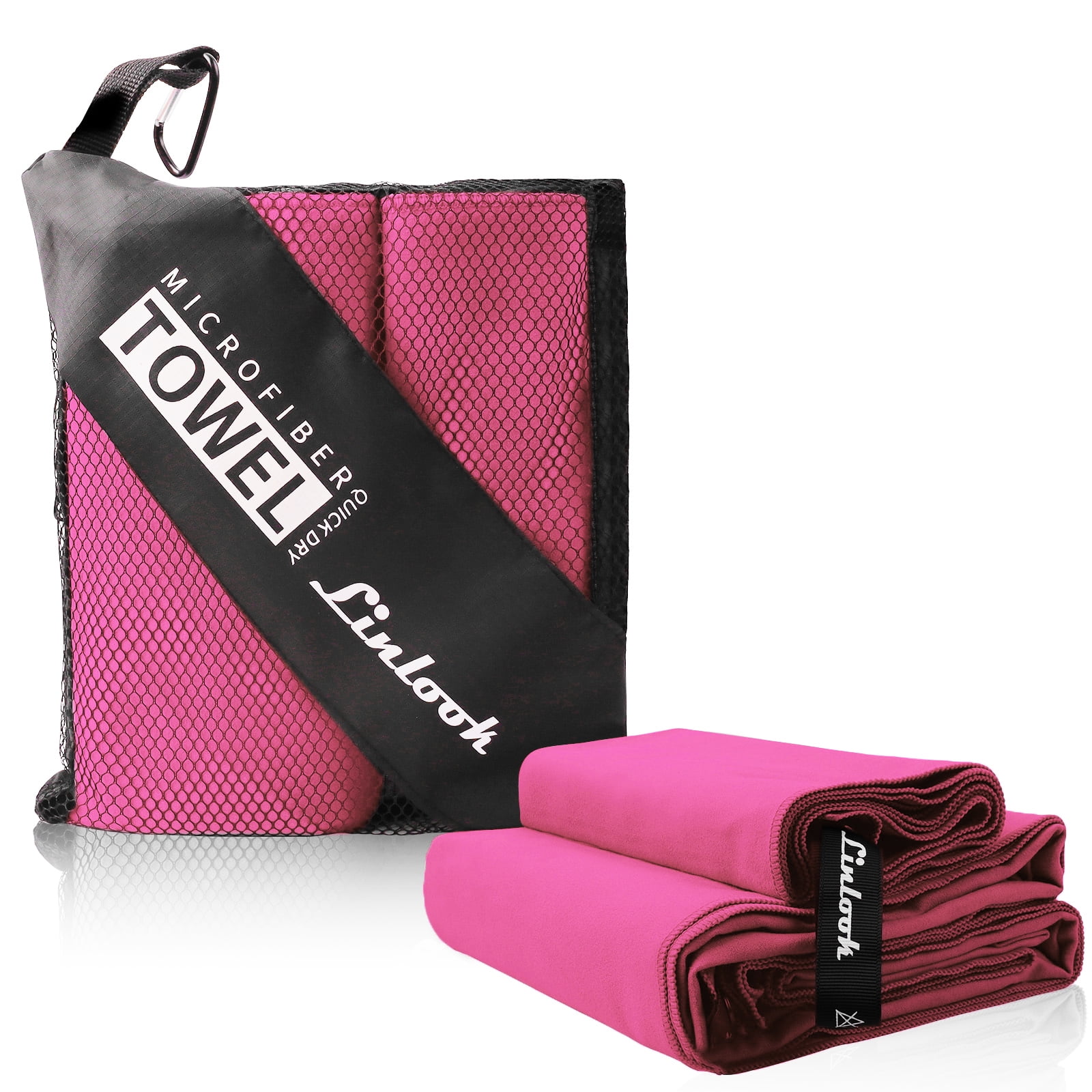 Microfiber Towel Set (63'' x 31.5'' Bath Towel + 31.5'' x 15.7'' Hand ...