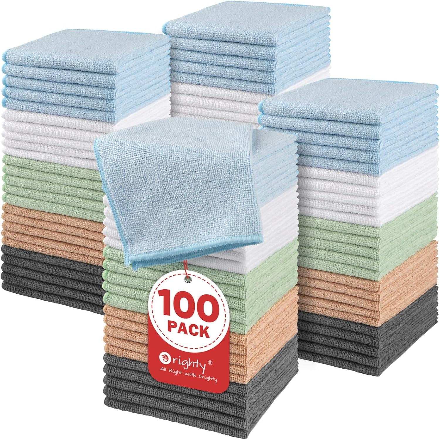 Microfiber Washcloths Bulk Towels Set 100 Pack, Highly Absorbent and ...