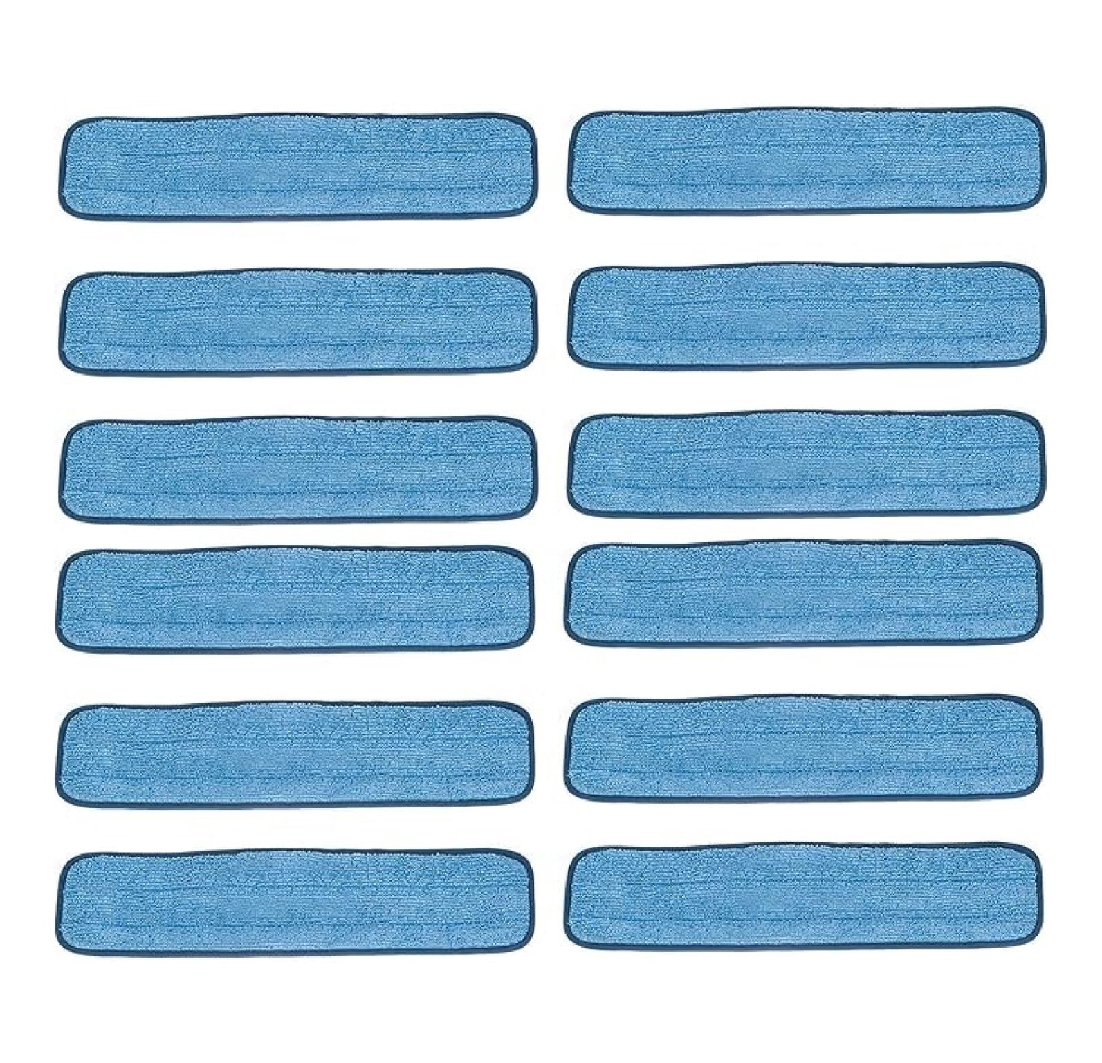 Microfiber Wet Mop Refills 24 Inch - 12 Pack Replacement Pads for Flat ...