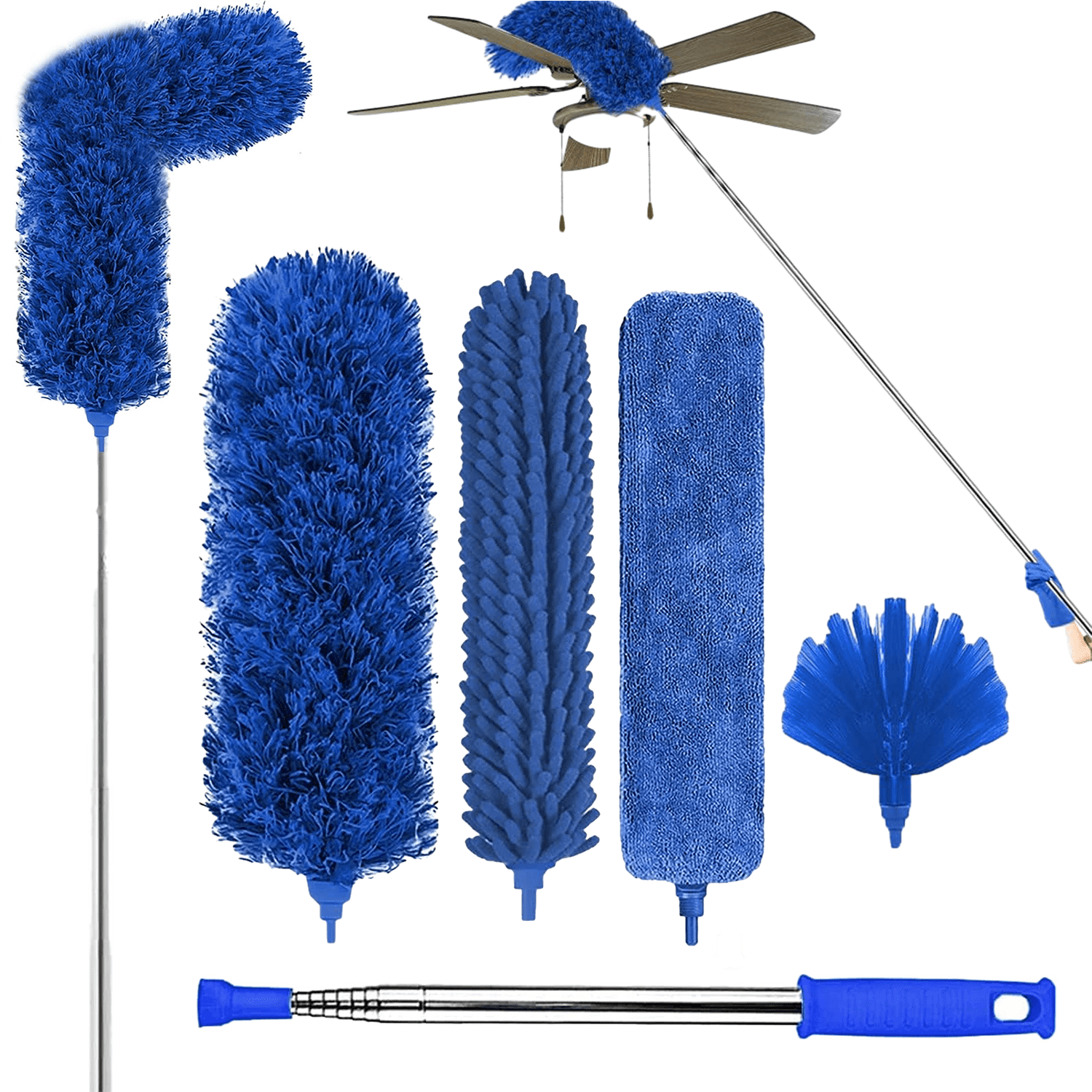 Microfibre Duster for High Ceilings, Duster for Cleaning Fan Cobweb ...