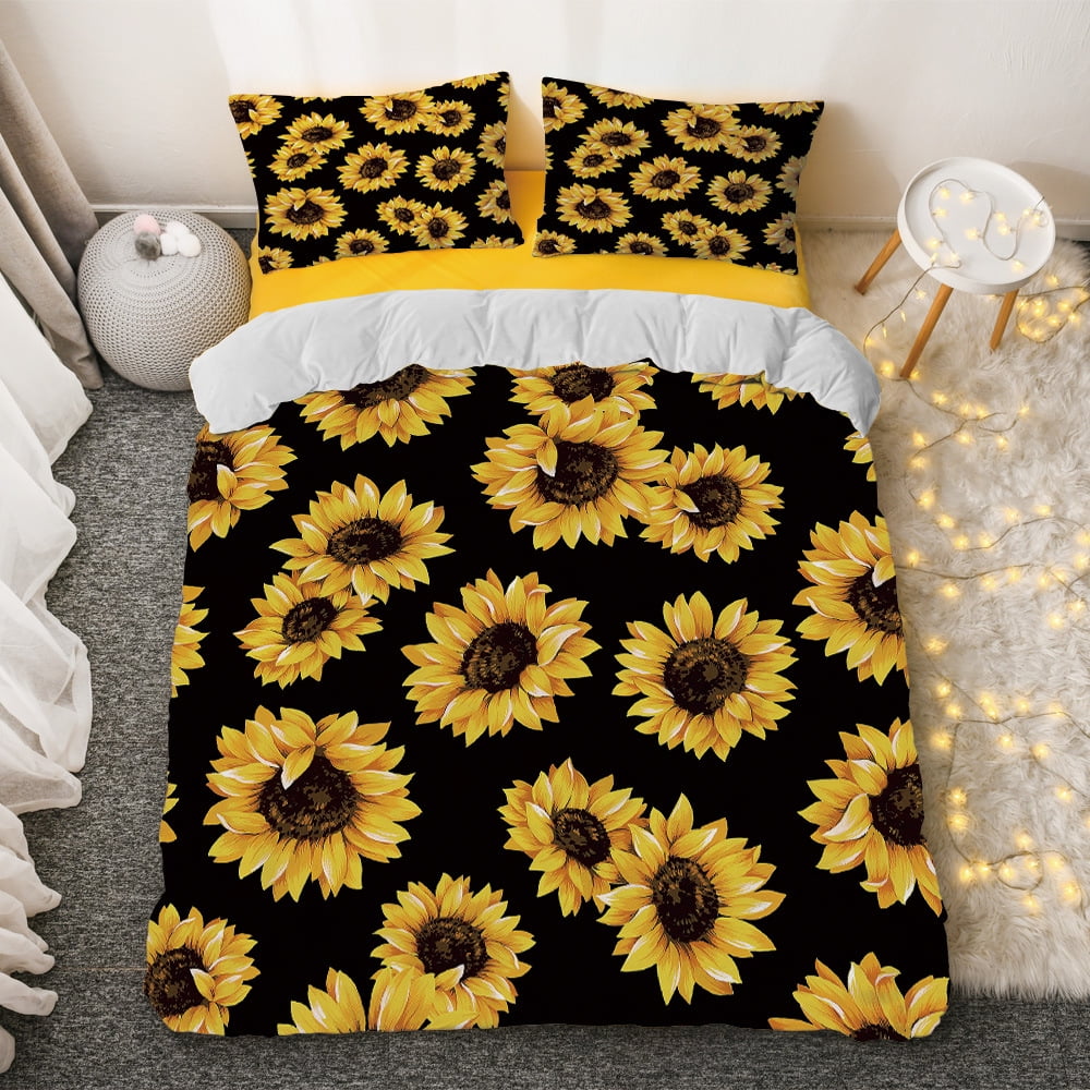 Sunflower Duvet Cover Set King Size 3D Print Bedding Set Stylish Decor ...