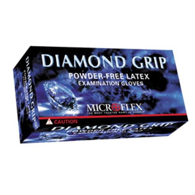 Microflex MF300L Diamond Grip Powder-Free Latex Exam Gloves - Box of ...