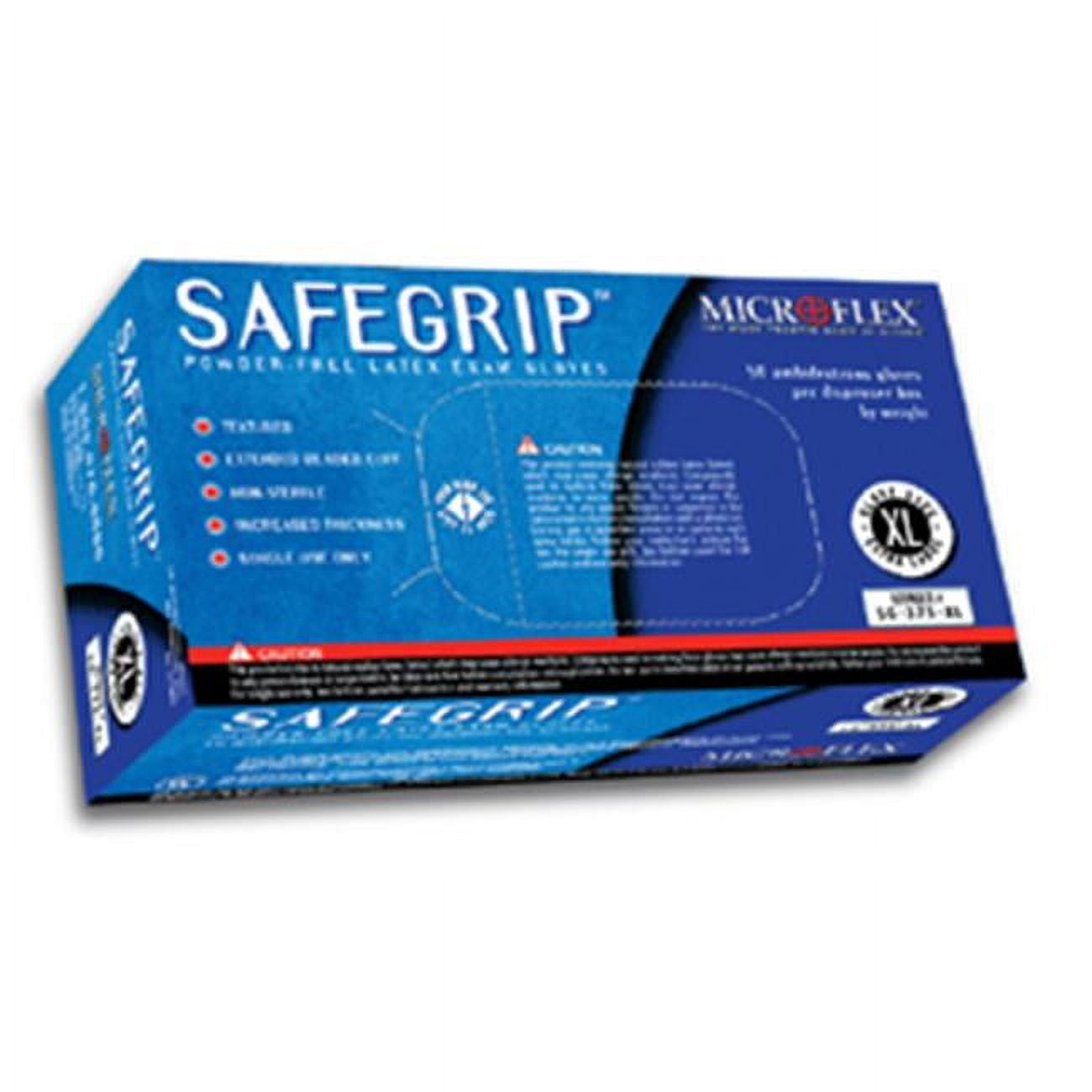 Microflex SafeGrip X-Large Latex Exam Gloves with Extended Cuff - Box ...