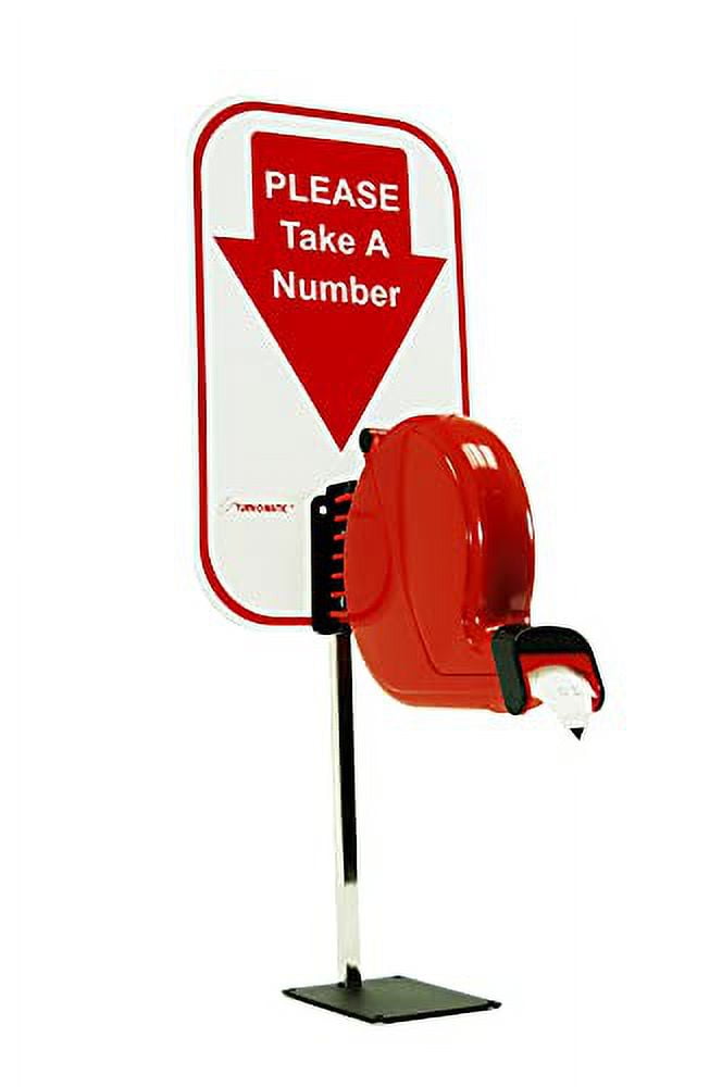 Microframe Take-A-Number System Ticket Dispenser with Free Ticket Roll ...