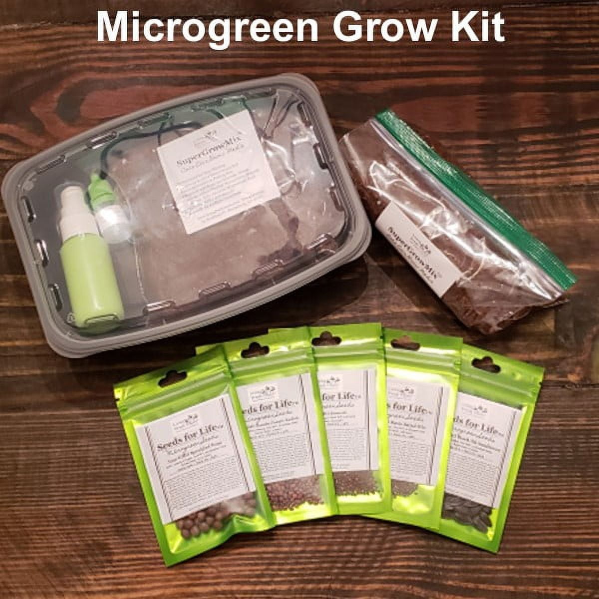 Microgreen Grow Kit - 5 Harvests (Fun Pack) - 5 Varieties of ...