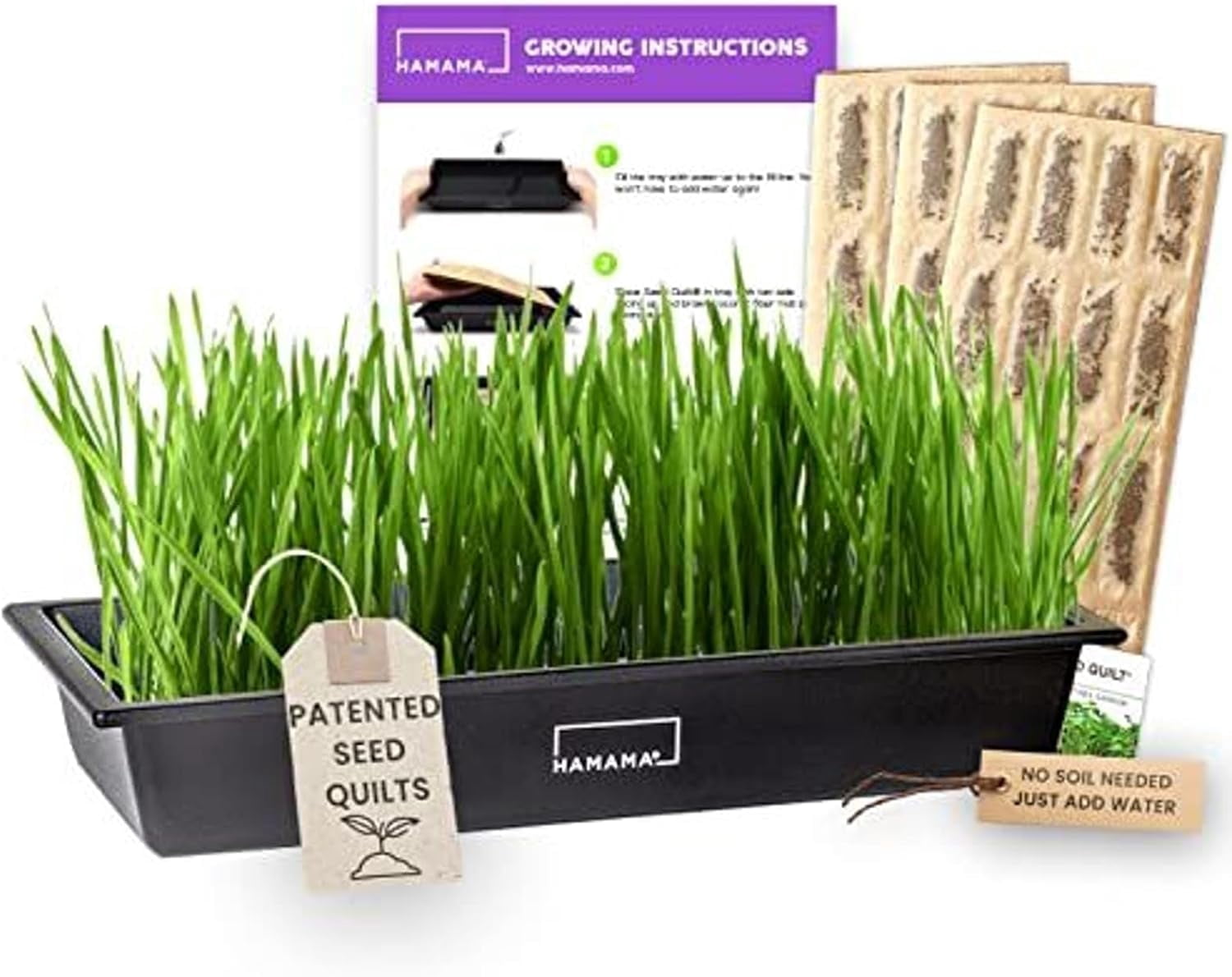 Microgreens Growing Kit Wheatgrass - Indoor Sprouts Mat - Seed Quilts ...