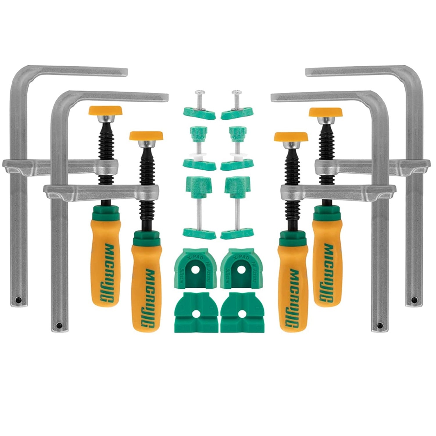 Microjig Matchfit DVC-538K2 Dovetail Clamps 4-Piece With Variety Hardware Pack And X-Pad-K4 ...