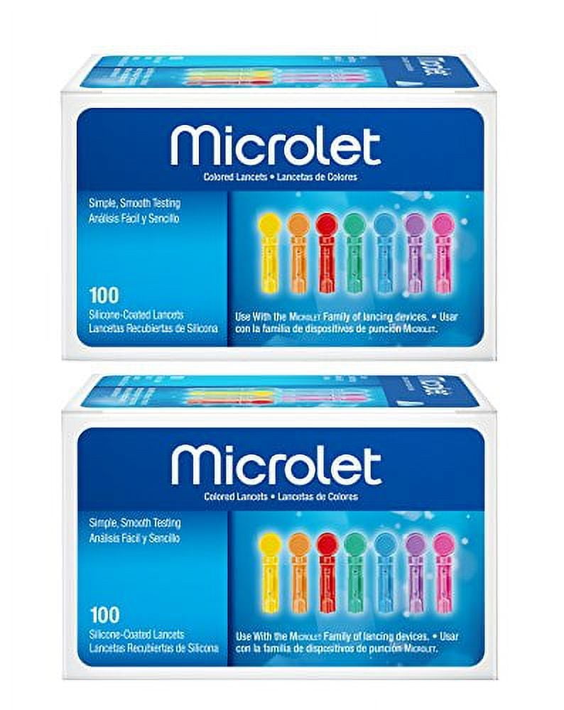 Microlet Colored Lancets, 100 Count (2 Pack) - Walmart.com
