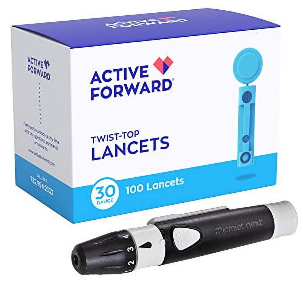 Microlet Lancing Device + 100 Active Forward 30g Lancets - Walmart.com
