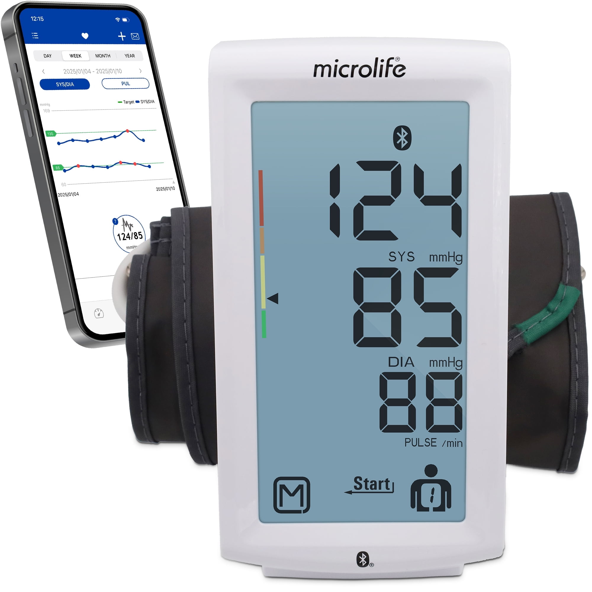 Microlife Series 800 Bluetooth Upper Arm Blood Pressure Monitor ...