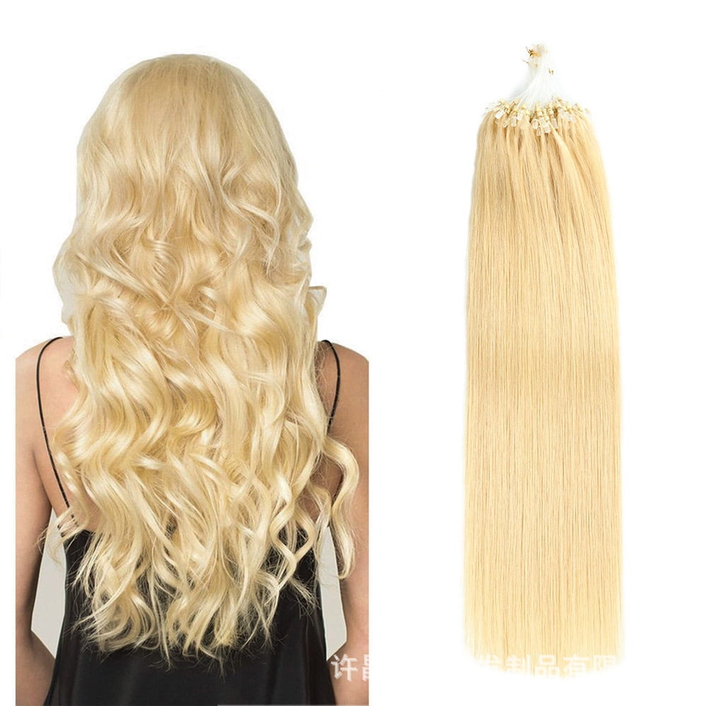 Microlink Hair Extensions Human Hair 50g (#24) Blonde Micro Link Hair ...