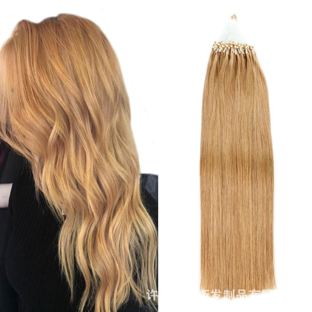 Microlink Hair Extensions Human Hair 50g #27 Blonde Micro Link Hair ...