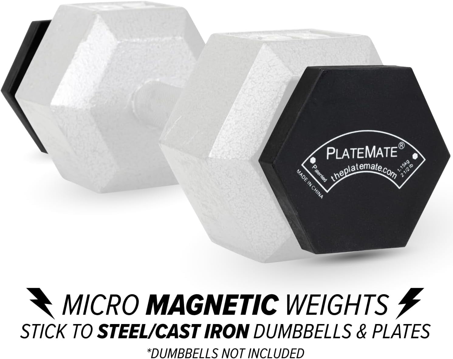 Microload Pair Magnetic Weights - 2.5 Lbs (Pair) Hex Dumbbell Add-Ons ...