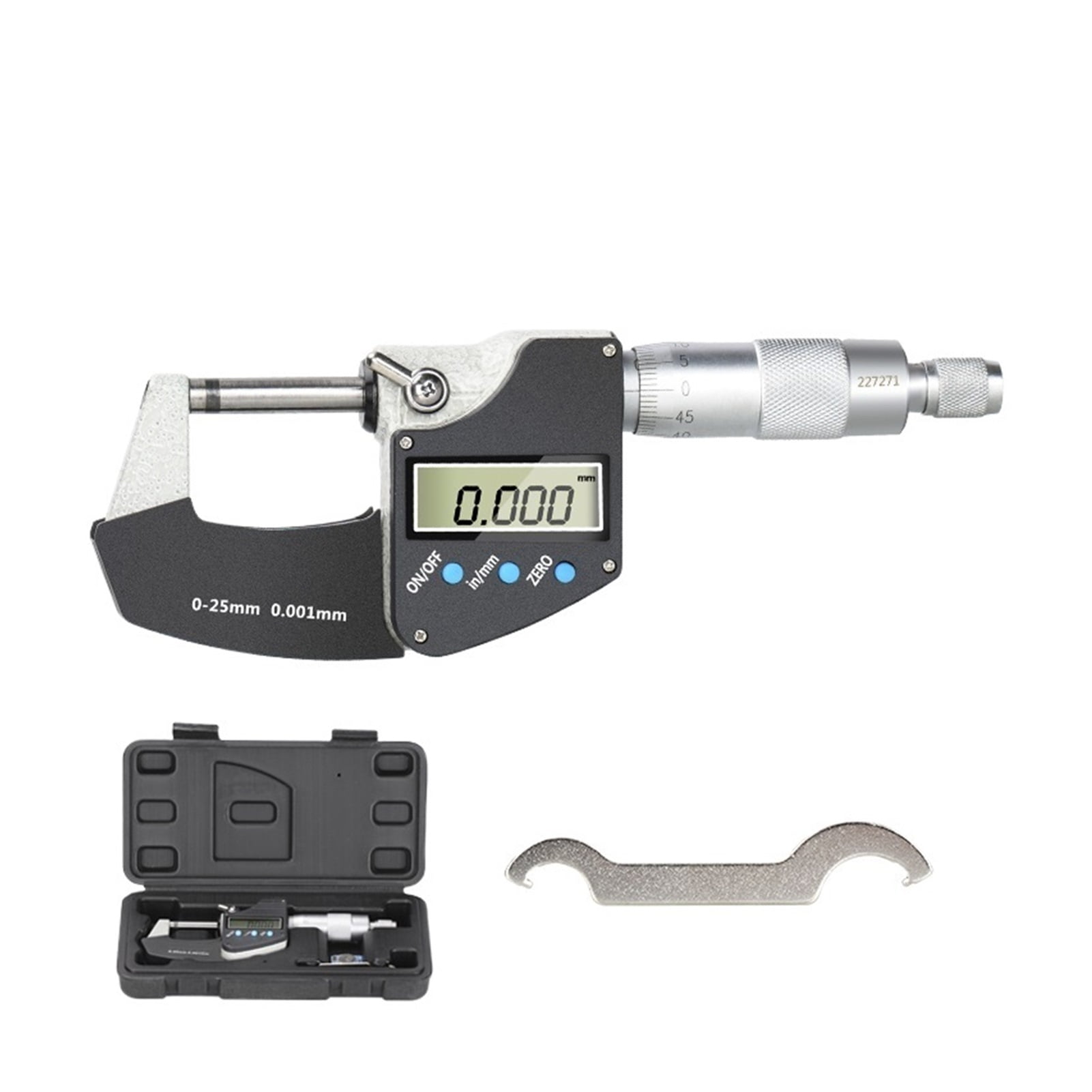 Micrometer Digital Caliper 0.001mm 0-25/50/75/100mm Electronic Outside ...