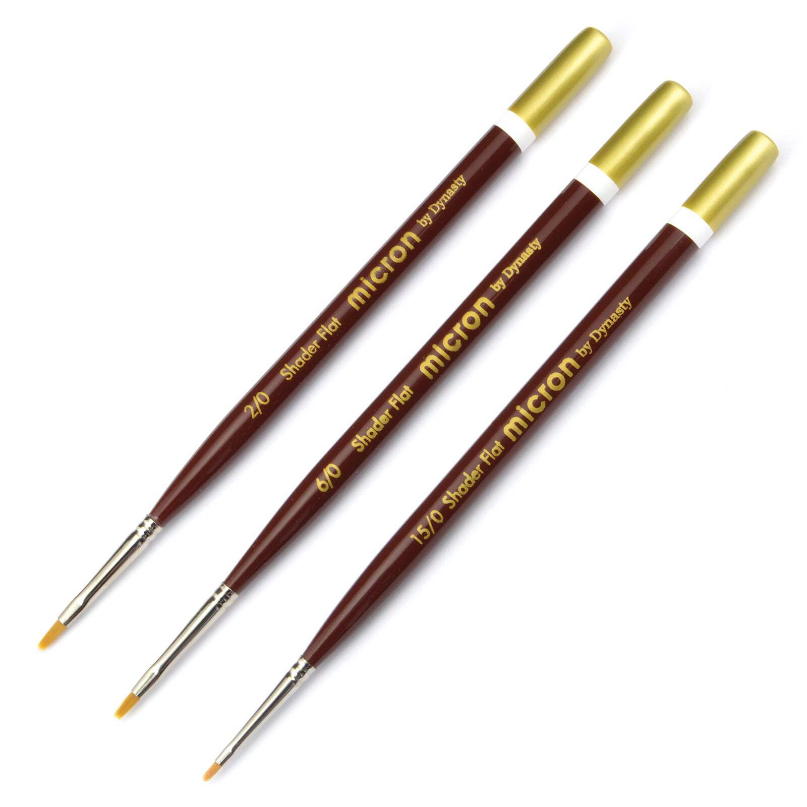 Micron Paint Brush Set 3 (includes Flat Shaders 15/0, 6/0, 2/0 ...