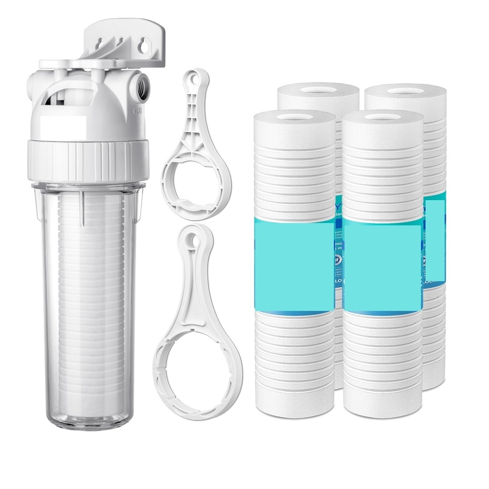 Micron Whole House Sediment Water Filter System Prefilter Purifier, 10 ...