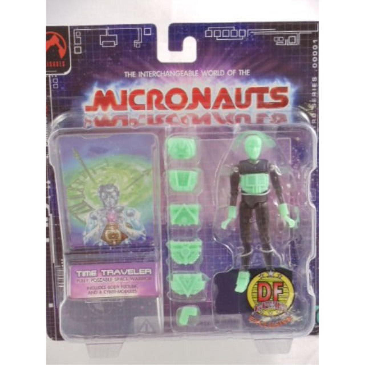 Micronaut: Time Traveler: Fully Poseable Space Warrior with Body Fixture and 4 Cyber-Modules ...