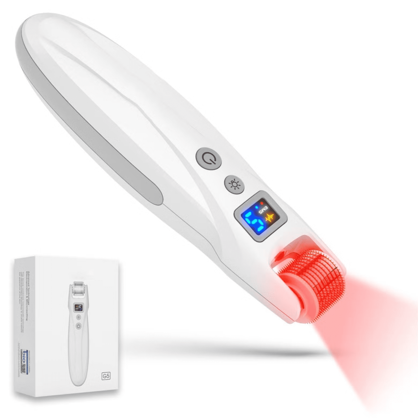 Microneedle Roller G5 Upgrade Light Therapy Mode Hair and Face Growth ...