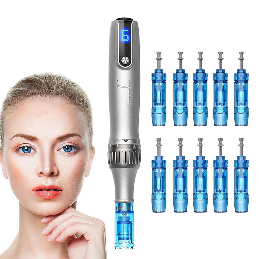 Microneedling DermaStamp System Adjustable Microneedling Roller Pen for ...