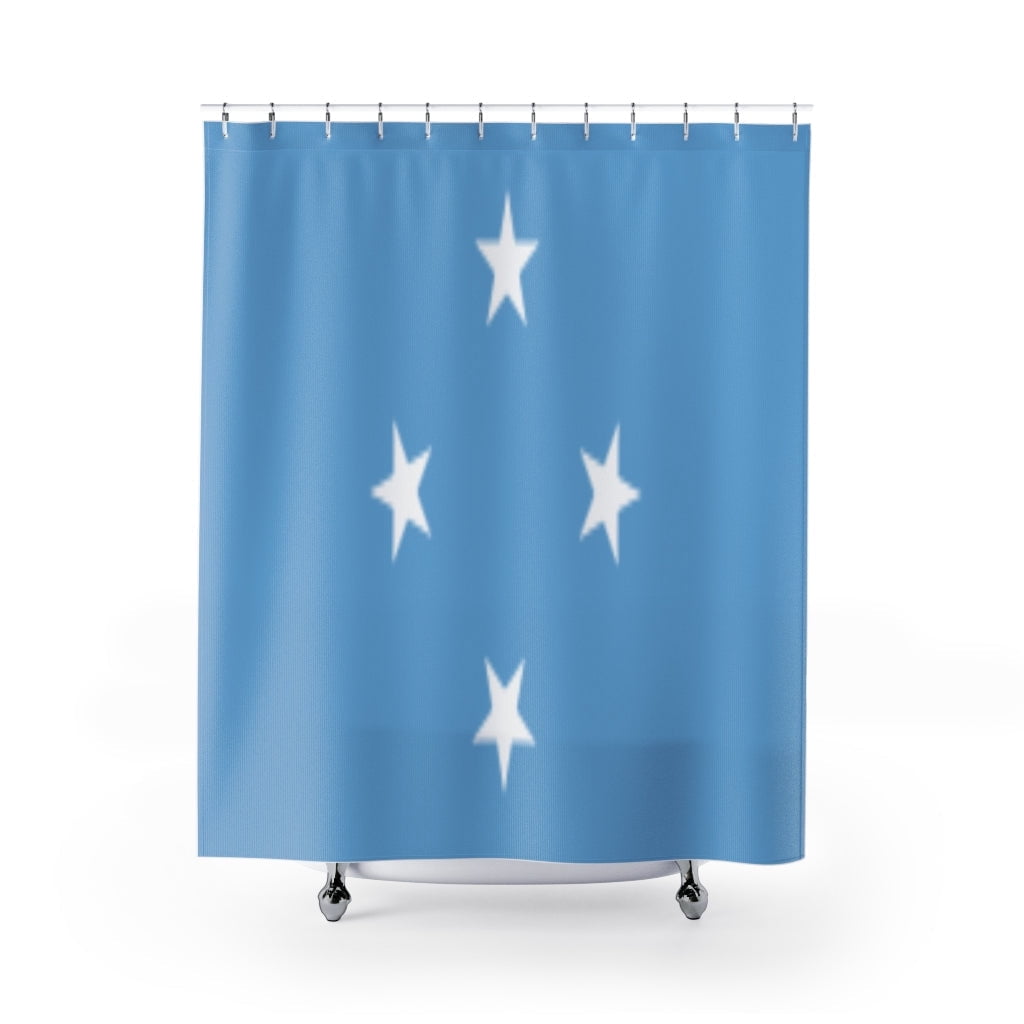 Micronesia Flag Premium 71"x74" Waterproof Shower Curtain for Stylish ...
