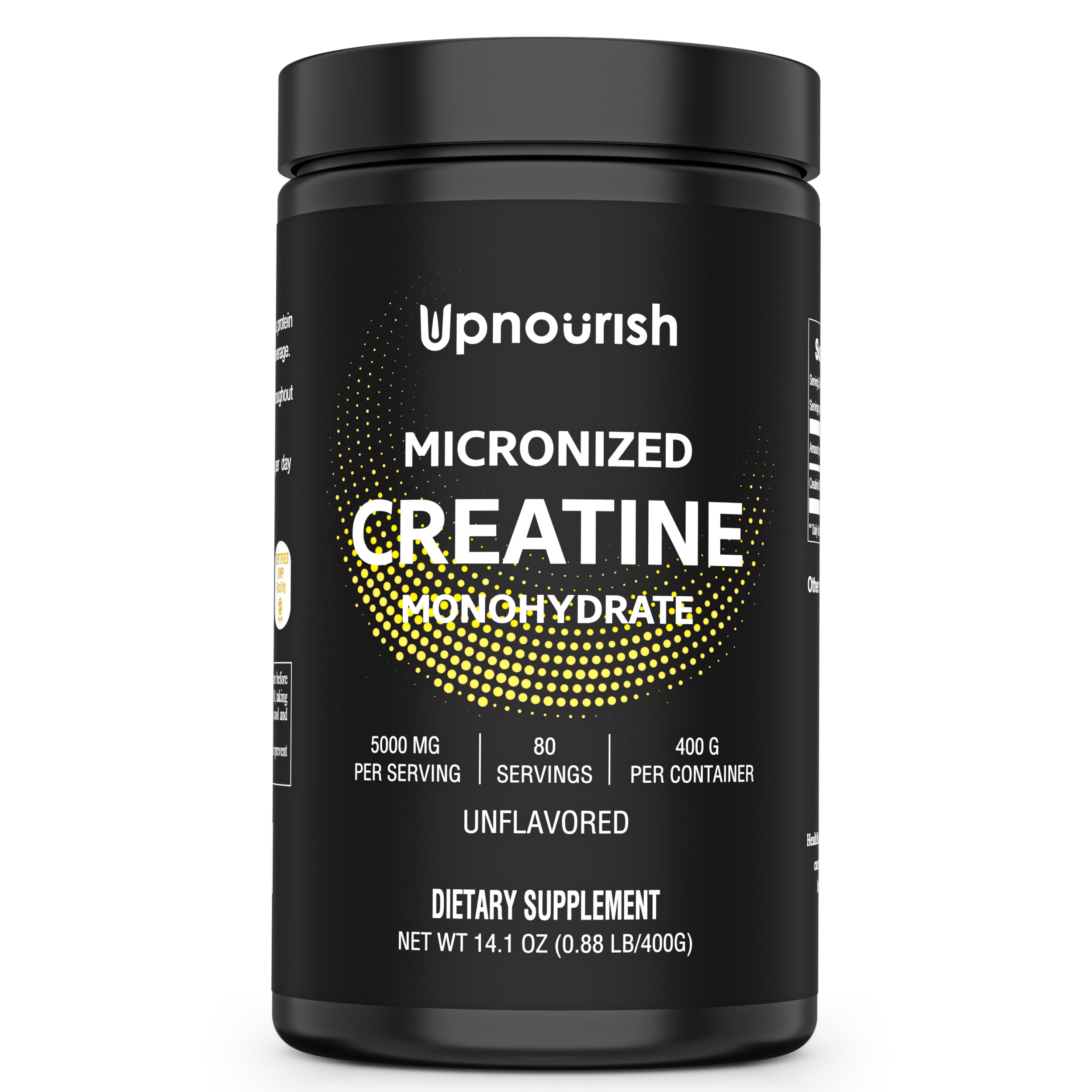 UpNourish Micronized Creatine Powder 400g - Vegan Pre Workout, Muscle ...