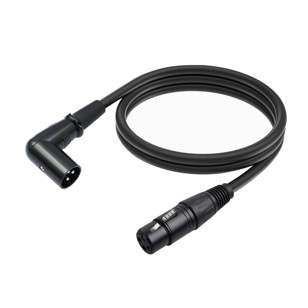 Microphone 3Pin Cable Adapters 90 Degree Male to Straight Female for ...