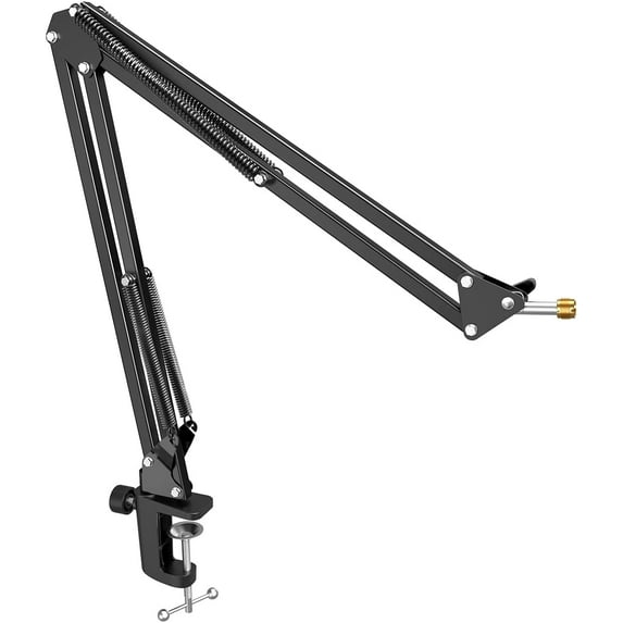 Microphone Arm Stand, Suspension Boom Scissor Mic Stand with Heavy Duty ...
