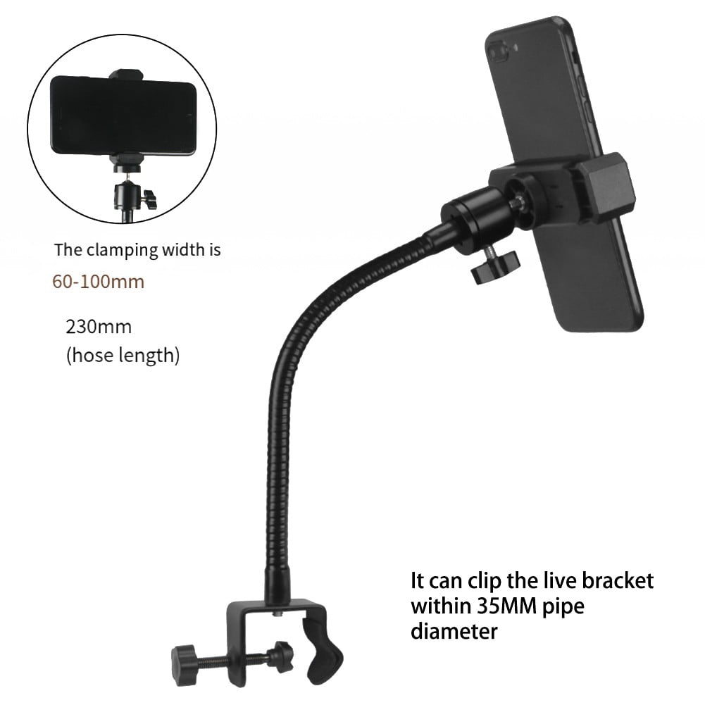 Microphone Arms Adjustable Clamp Mic Stand gooseneck For Smartphone ...