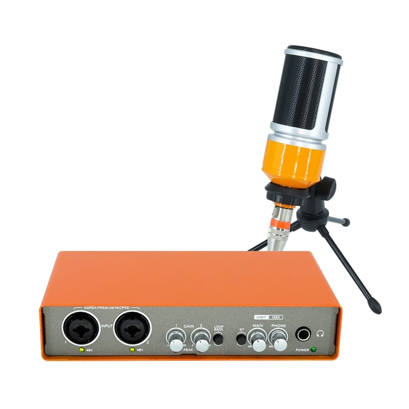 Microphone Audio Interface Recording Sound Card Electric Guitar Mixer ...