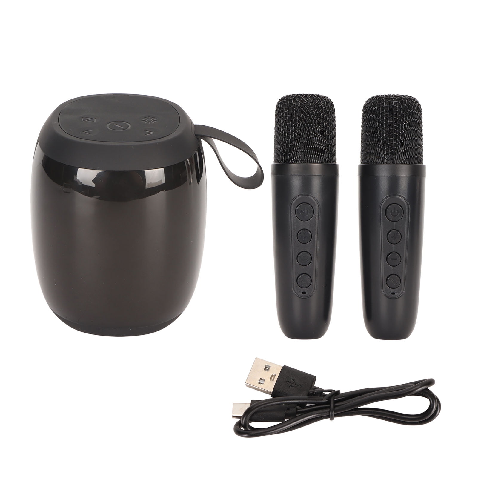 Microphone Bluetooth Speaker with 2 Microphones RGB Light Karaoke ...