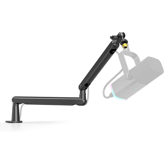 Microphone Boom Arm, Low Profile Adjustable Stick Arm Stand with Desk ...